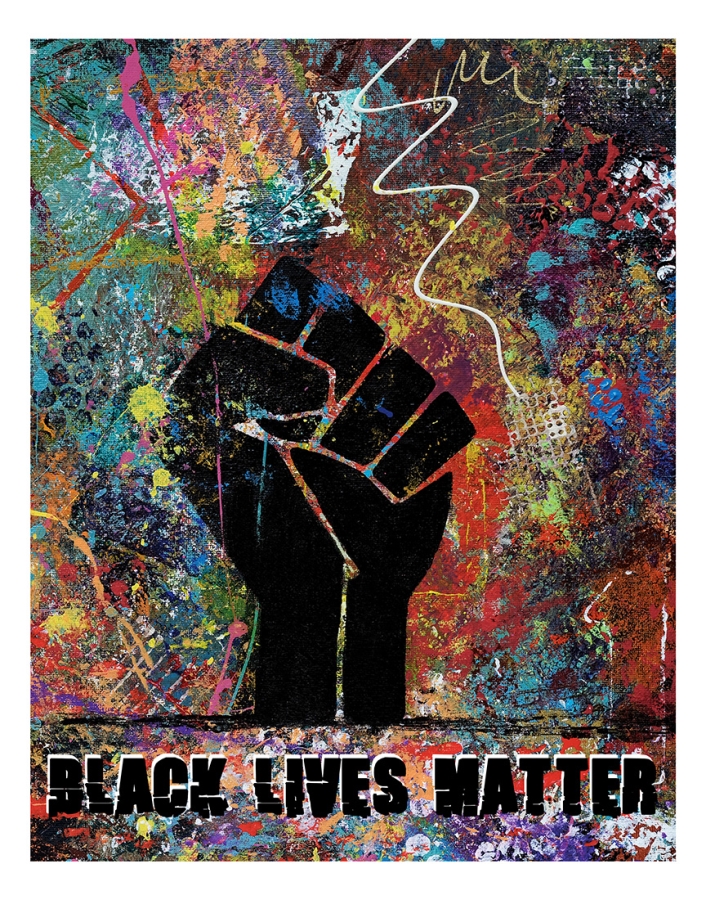 BLM Clenched Fist Poster Print